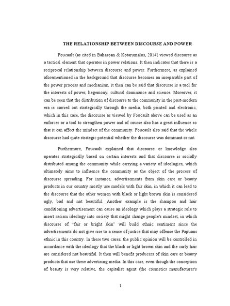 Relationship Between Discourse And Power Pdf Discourse Power Social And Political