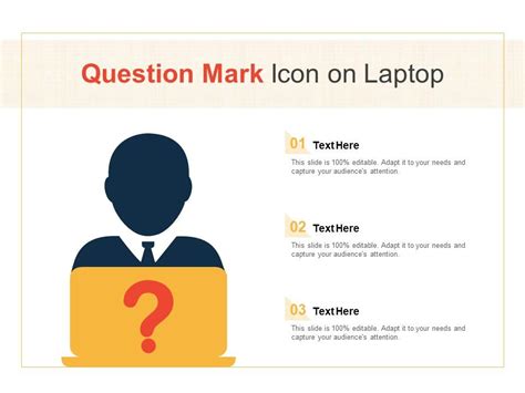 Question Mark Icon On Laptop Presentation Graphics Presentation PowerPoint Example Slide