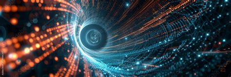 Big Data Analysis Abstract Background Illustrating The Depth Of Data Through A Fractal Vortex