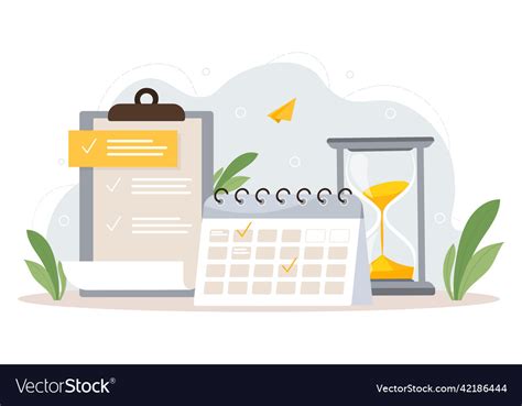 concept of scheduling or planning royalty free vector image
