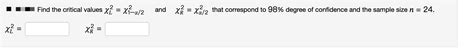 Solved Find the critical values χL χ α and χR χα Chegg