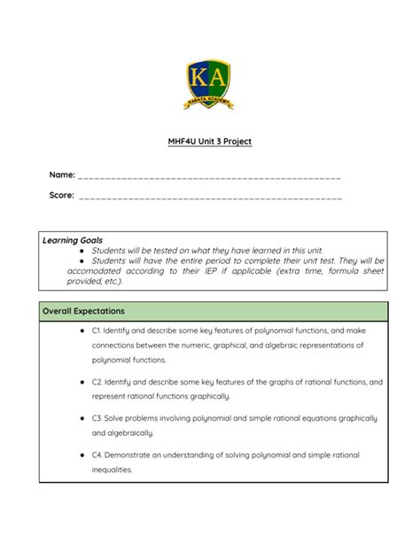 Mhf4u Unit 3 Exampler Pdf Equations Logarithm