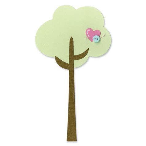 Sizzix 657697 Bigz Die Tree And Heart By Dena Designs Multicolor Sizzix Patterned Paper Mixed