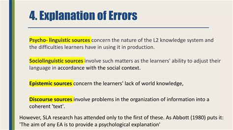 error analysis errors explanation pptx