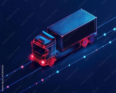 Futuristic Logistics System Where Autonomous Trucks Load And Unload Themselves Technology