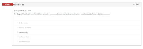 Solved Extra Credit Up To 1 Point The Burgess Shale Fossils