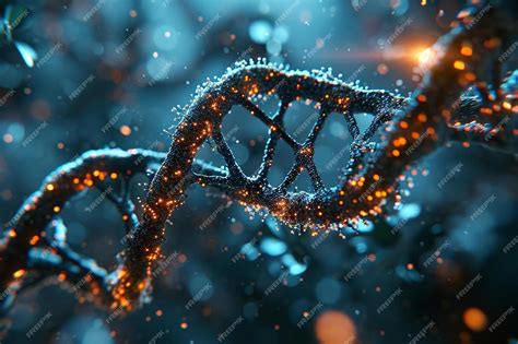 Premium Photo Dna Strand And Molecular Structure