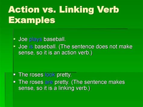 Linking Verbs Vs Action Verbs At Sebastian Moses Blog