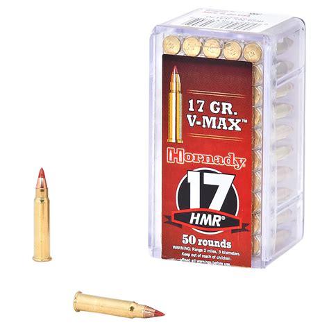 Hornady V Max 17 Hmr 17 Grain Rimfire Ammunition 50 Rounds Academy