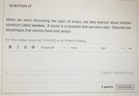 Solved Question 31 Assume You Have Declared An Integer Array