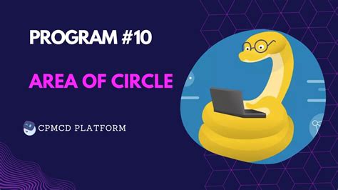 Write A Python Program To Find Area Of A Circlepython Pythonprogram