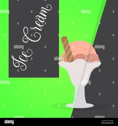 Ice Cream Menu Dessert Menu Vector Illustration Stock Vector Image And Art Alamy
