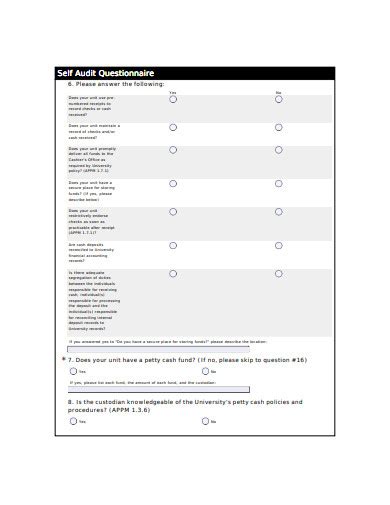 24 Audit Questionnaire Templates Pdf Doc