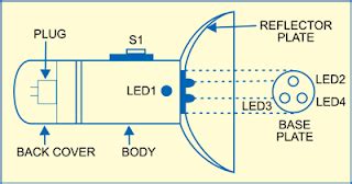 Build A Rechargeable Torch Based On White LED Super Circuit Diagram