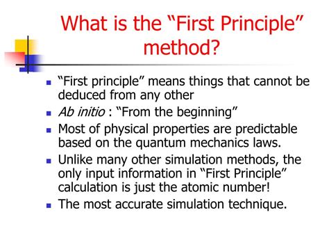Ppt First Principle Simulations In Nano Science Powerpoint