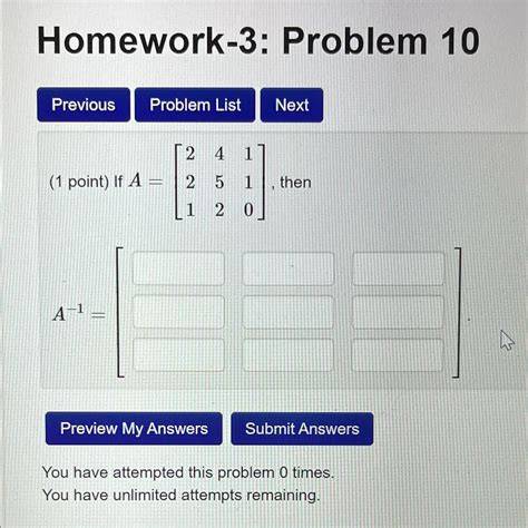 Solved Homework 3 Problem 101 ﻿point ﻿if A 241251120