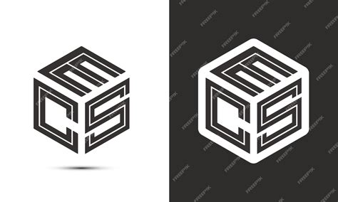 Premium Vector Ecs Letter Logo Design With Illustrator Cube Logo Vector Logo Modern Alphabet