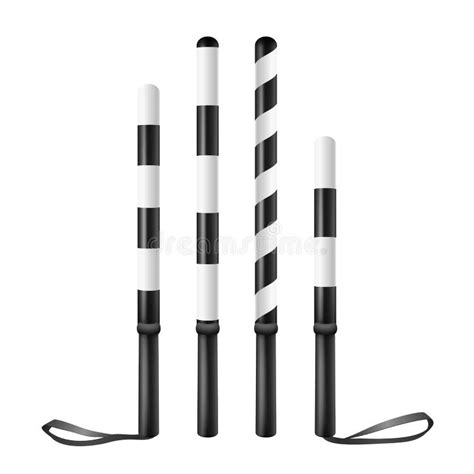 Police Baton Vector Regulation Equipment Traffic Police Stick