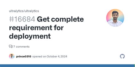 Get Complete Requirement For Deployment · Issue 16684 · Ultralyticsultralytics · Github