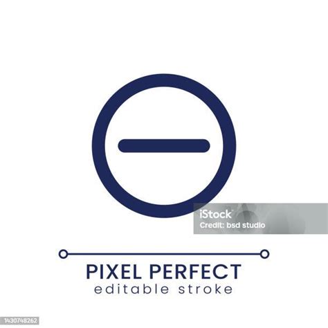 Bouton De Soustraction Pixel Icône Dinterface Utilisateur Linéaire