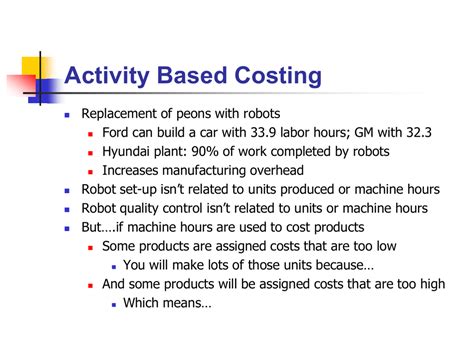 Activity Based Costing