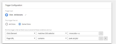 gtm using ‘matches css selector analytics gtm seo and ppc consultant