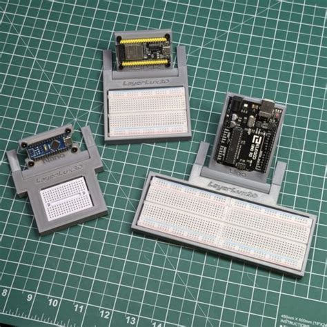 🍞 Modular Microcontroller And Breadboard Holder・free Stl File For 3d Printing・cults