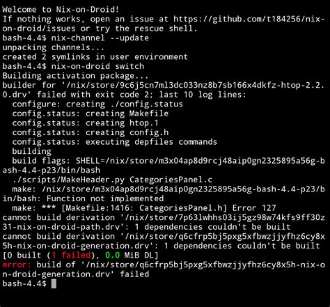 Build And Switch Failed Function Not Implemented · Issue 112 · Nix Communitynix On Droid · Github