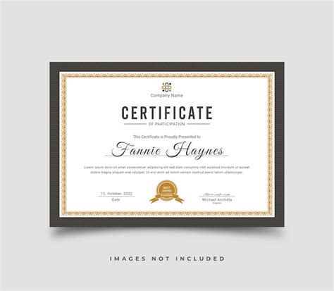 Premium Vector Vector Certificate Template