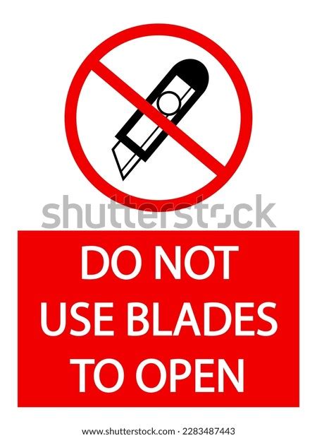 Do Not Use Blade Sharp Object Stock Vector Royalty Free 2283487443