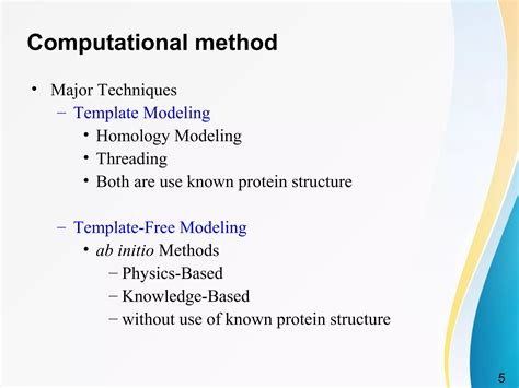 Methods For Protein Structure Prediction PPT