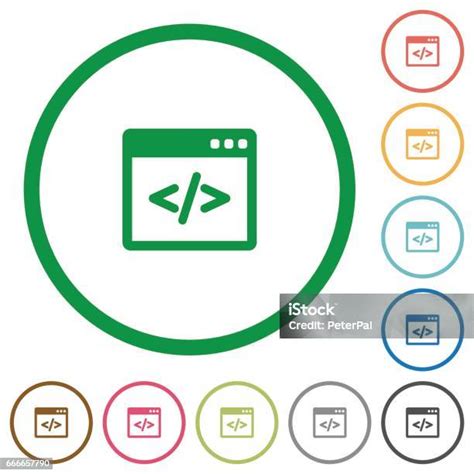 프로그래밍 코드 평면 아이콘 설명 Php 프로그래밍 언어에 대한 스톡 벡터 아트 및 기타 이미지 Php 프로그래밍 언어