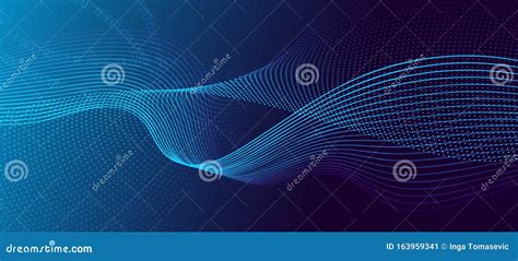 Technology Abstract Background With Connected Line And Dots Big Data Visualization Perspective