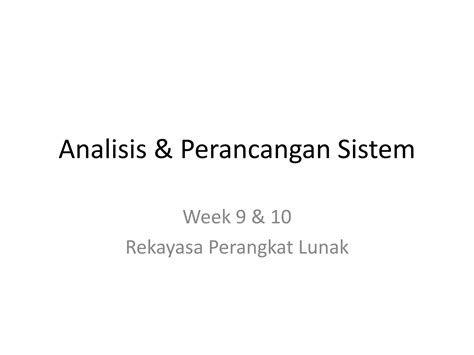 Analisis Perancangan Sistem Pptx