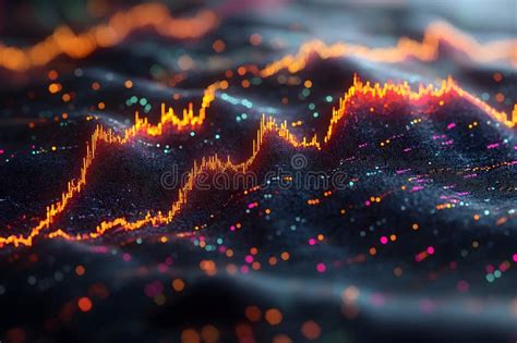 Dynamic Digital Data Visualization For Financial Market Analytics Print And Design Generative Ai