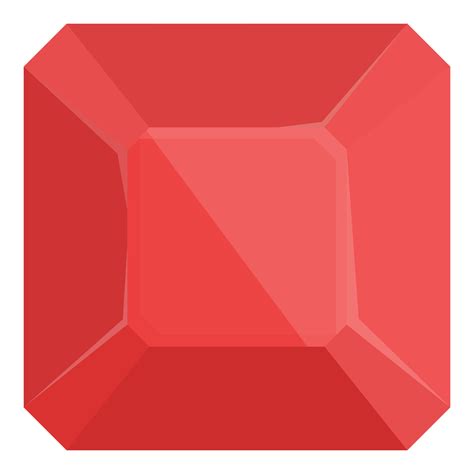 Ruby Stone Icon Cartoon Vector Crystal Gem 14359248 Vector Art At Vecteezy