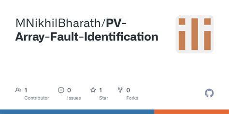 Github Mnikhilbharathpv Array Fault Identification
