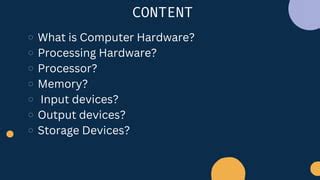ICT LESSON Computer Hardware Concept PDF