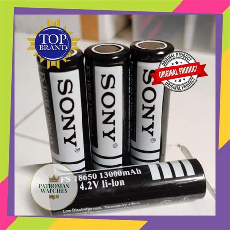 Promo Batu Baterai Battery Sony Rechargeable Mah V Hitam Batre Senter Police Swat