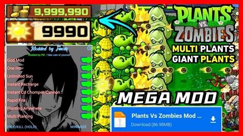 Актуально Мод Меню ПВЗ Скачать Читы на Pvz Взлом Все открыто Монеты Алмазы Гемы Растения