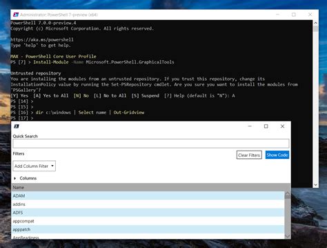 Out Gridview Not Working As Expected On Powershell 7 · Issue 10599 · Powershellpowershell · Github
