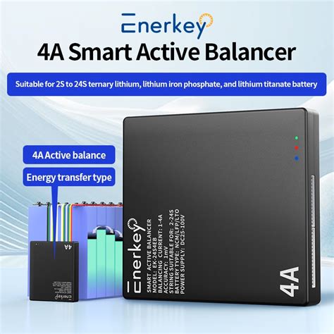Enerkey 4a Smart Active Balance 2s 24s Li Ion Lifepo4 Lithium Battery Active Equalize App