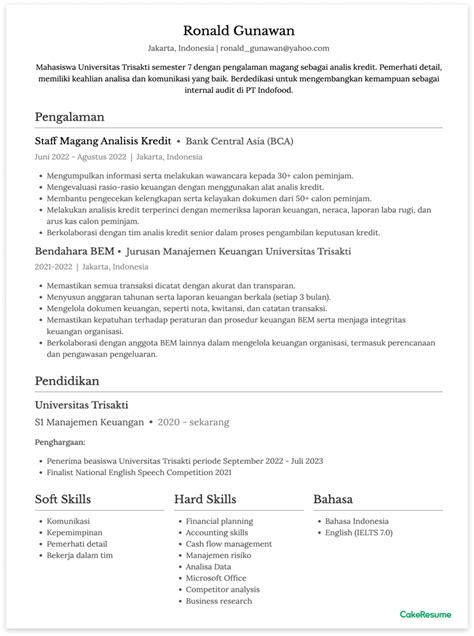 5 Contoh Cv Kreatif Dan Perbedaannya Dengan Cv Ats Cake