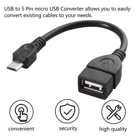Usb Female Naar Micro Usb 5 Pin Mannelijk Adapter Grandado