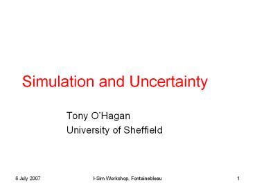 PPT Simulation And Uncertainty PowerPoint Presentation Free To View Id D OTQwM