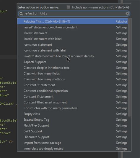 windows keyboard shortcut for refactor for intellij idea stack