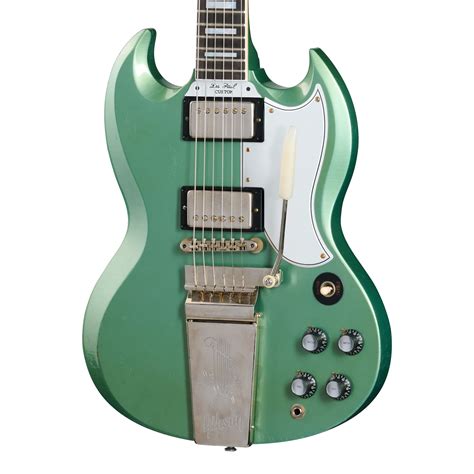 Gibson Custom Light Aged 1963 Sg Custom Reissue In Inverness Green
