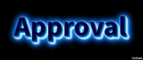 Approval 3d With Blue Glow Text Effect Generator