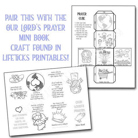 Prayer Coloring Cube Craft Prayer Teaching Aid Pdf Download Etsy