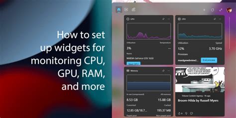 How To Set Up Widgets In Windows 11 To Monitor Cpu Gpu Ram And More